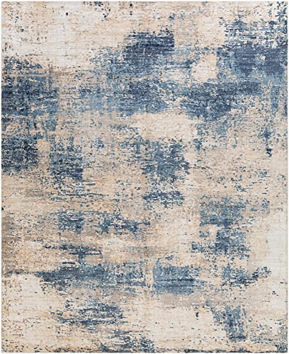 Mark&Day Area Rugs, 8x10 Zethuis Modern Medium Gray Area Rug Gray Blue Cream Carpet for Living Room, Bedroom or Kitchen (8' x 10')