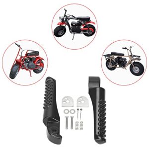 GREHUA Foot Pegs Footrest Bracket Set Assembly Kit for Coleman BT200X CT200U-EX CT200U-EXR CT200U Trail 200 CT100U Trail 100 212cc 196cc 6.5Hp Powersports Motor Mini Bike Parts Left Right 2 pack Black