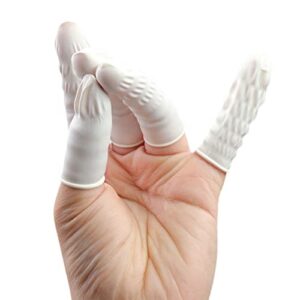 Disposable Latex Finger Cots Rubber,Finger Protectors Fingertips Protector,Anti Static Rubber Fingertip Protective Finger Cots for Electronic Repair, Handmade,Industrial Apply (M-222 Pcs)