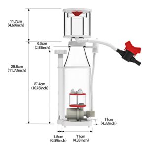 MagTool Aquarium in-Sump DC Protein Skimmer, with Controllable DC Pinwheel Pump for Up to 50-100Gal Reef Tank (N100 Plus)