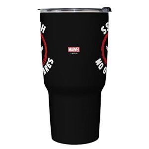 Marvel One Cares 27 oz Stainless Steel Insulated Travel Mug, 27 Ounce, Multicolored