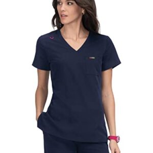 KOI French Bull F102 Women's Coco Scrub Top Navy 2XL