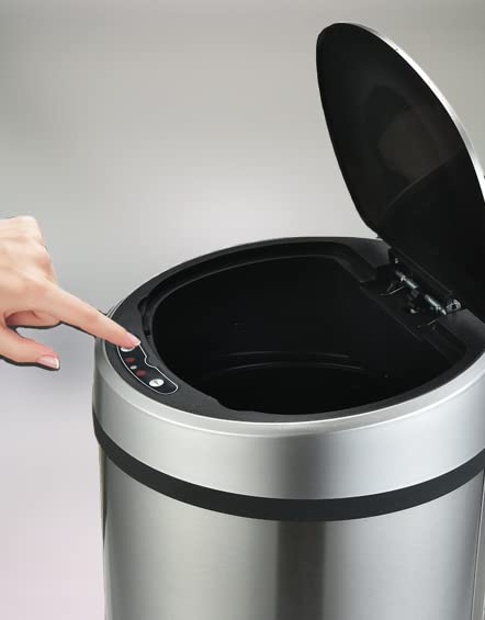 TekMango 12L Automatic Smart Sensor Trash Can Stainless Steel Touchless Dustbin