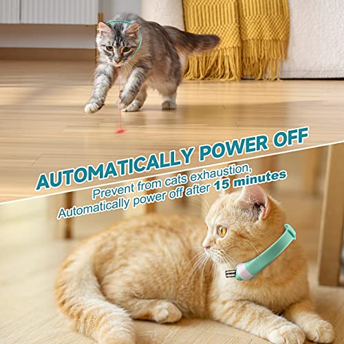 havit Wearable Automatic Cat Toys with LED Lights, Electric Smart Amusing Collar for Kitten, Interactive Cat Toys for Indoor Cats, Pet Exercise Toys, USB Rechargeable, Auto On/Off