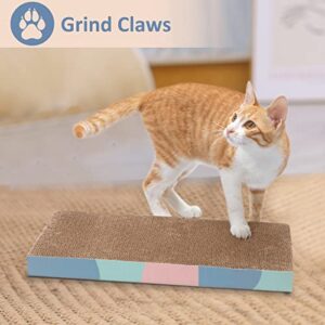 WDTKPTXL Cat Scratcher Cardboard Cat Scratch Pad Reversible Cat Scratching Mat for Indoor Cats with Catnip