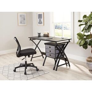 Realspace® Adley Mesh/Fabric Low-Back Task Chair, Black, BIFMA Certified