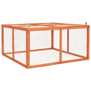 vidaXL Rabbit Hutch 48.8"x47.2"x23.6" Solid Firwood