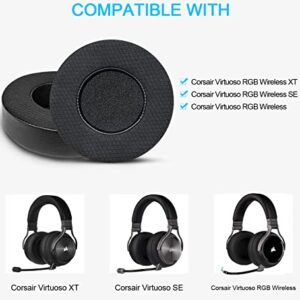 Virtuoso RGB Wireless XT/Virtuoso RGB Wireless SE Earpads Upgrade Ear Cushions Pads Cooling Gel Earcups Replacement for Corsair Virtuoso XT/Corsair Virtuoso SE/Corsair Virtuoso RGB Wireless Headset