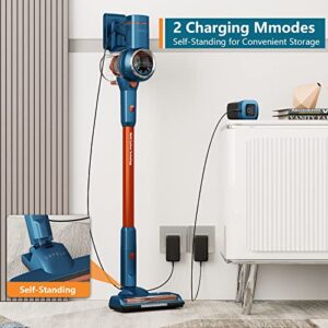 ORFELD Cordless Vacuum Cleaner with LED Display, Cordless Stick Vacuum with 28000Pa Powerful Suction, 50Mins Runtime, 6 in 1 Stand-Up Design and Quiet Vacuum for Carpet Hard Floor Pet Hair