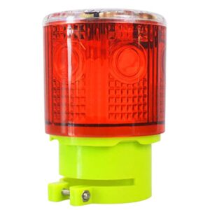 ledholyt solar strobe warning light, super bright solar emergency strobe warning light, flashing barricade safety road construction traffic flashing light ip48 waterproof (red)