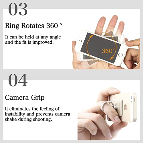 Bunker Ring Art Design, Cell Phone Ring Grip Stand, 360°Rotation Metal Ring, Comes with Dedicated Holder, Compatible with Most Smartphones (004 Kwak)