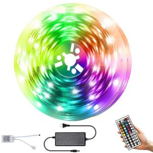 haffy 16.4ft led strip lights rgb color changing 5050 led lights for home kitchen room christmas dorm room, bar, with ir remote control