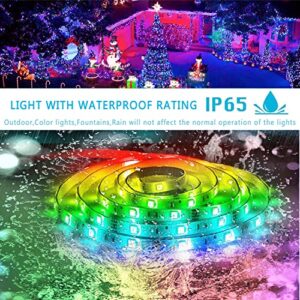 haffy 16.4ft LED Strip Lights RGB Color Changing 5050 LED Lights for Home Kitchen Room Christmas Dorm Room, Bar, with IR Remote Control