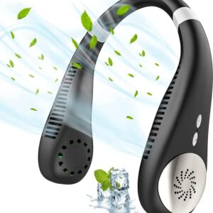 NiUB5 Neck Fans Portable Rechargeable - Personal Fans for Your Neck ,Upgraded Bladeless Cooling Neck Fan