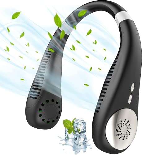 NiUB5 Neck Fans Portable Rechargeable - Personal Fans for Your Neck ,Upgraded Bladeless Cooling Neck Fan