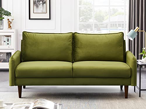 Bonrcea Modern Sofa Tufted Couch Love Seats, Army Green