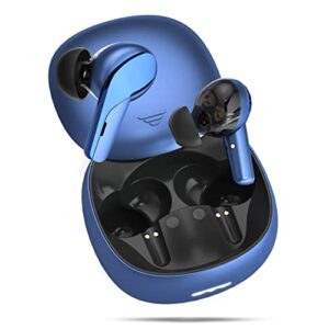 damipow triple driver hi-res audio wireless earbuds, sound buds comfortable in-ear headphones with high resolution, bass driven sound, mems mic, high fidelity for audiophile - phantom blue