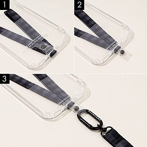 highloop Universal Cell Phone shoulder Crossbody Lanyard Set(Lanyard+Finger Strap+phone tether tap) Adjustable Neck Strap Phone Tether Compatible with Full Coverage Case (Paisley Lavender)