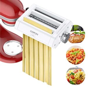 pasta attachment for kitchenaid mixer cofun 3 in 1 kitchen aid pasta maker assecories included pasta sheet roller, spaghetti cutter, fettuccine cutter