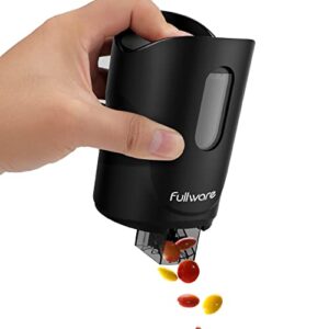 fullware nuts dispenser 9 oz keep fingers clean snack dispenser for peanuts under 0.7", cashew kernels, m&m