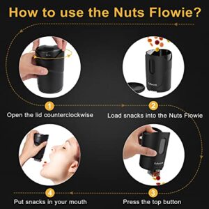 Fullware Nuts Dispenser 9 oz Keep Fingers Clean Snack Dispenser for Peanuts under 0.7", Cashew kernels, M&M