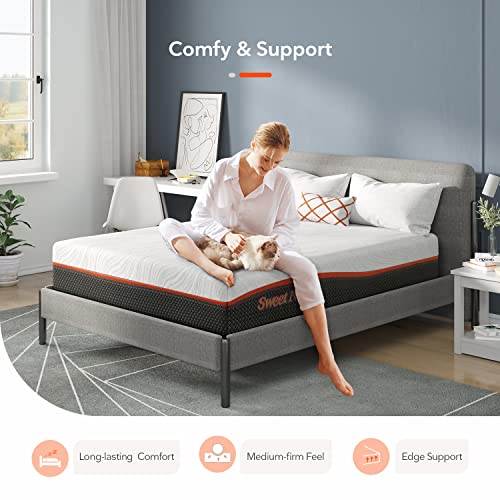 Sweetnight Full Size Mattress, 12 Inch Memory Foam Hybrid Mattress in a Box, Innerspring Mattress for Soundly Sleep, Full Mattress