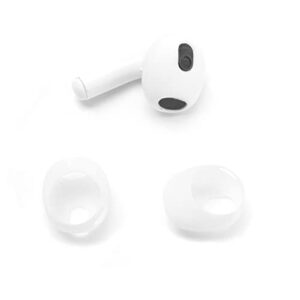 Yutoner Airpods Earpods Covers Anti-Slip Silicone Soft Sport Covers Accessories for AirPods 3 Earbud AirPods Ear Tips 5 Pairs (White)