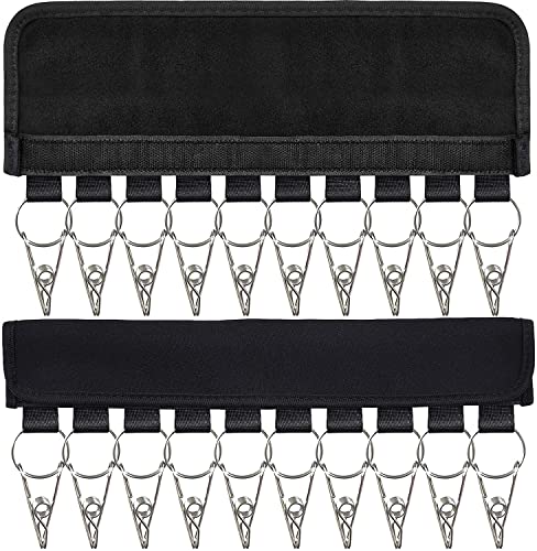 TOPMEET Hat Organizer for Baseball Caps Storage,10 Stainless Steel Clips Holder for Hanger, Cap Rack/Hat Shelf Fit Closet,Door,Wall - 2 Pack