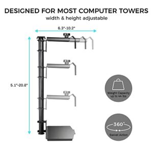 EUREKA ERGONOMIC Wing-Shaped Music Studio Desk 72" Large Gaming Desk with Led Lights Keyboard Tray Tower Holder for Streaming