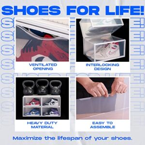 Shoe Boxes Clear Plastic Stackable, Clear Shoe Boxes Stackable, Shoe Organizer for Closet Shoe Storage Boxes, Shoe Box Sneaker Storage, Plastic Shoe Boxes With Lids, Shoe Display Case Shoe Containers