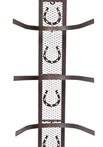 BestGiftEver Rustic Western Country Metal Horse 4 Cowboy Hat Rack Wall Mounted/Over The Door Holder