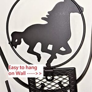 BestGiftEver Rustic Western Country Metal Horse 4 Cowboy Hat Rack Wall Mounted/Over The Door Holder