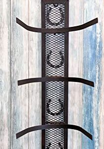 BestGiftEver Rustic Western Country Metal Horse 4 Cowboy Hat Rack Wall Mounted/Over The Door Holder