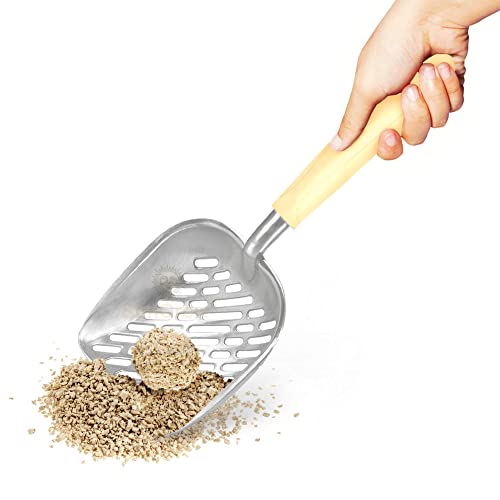 SunGrow Large Cat Litter Scoop, Life Transforming Cat Scooper, Reduces Hand Fatigue, Saves Clear Litter, Makes Scooping Faster and Easier