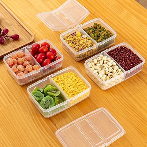 Slice Cheese Container for Fridge with Flip Lid, Vegetable and Fruit Fresh-Keeping Box with Folding Fork Cheese Slice Storage Box (B)