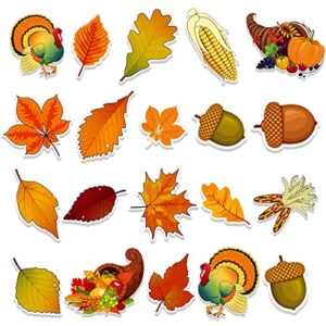 60 pieces thanksgiving fall autumn classroom bulletin board decorations turkey cutouts maple leaves cutouts corn cutouts acorn cutouts for thanksgiving fall classroom wall chalkboard decor