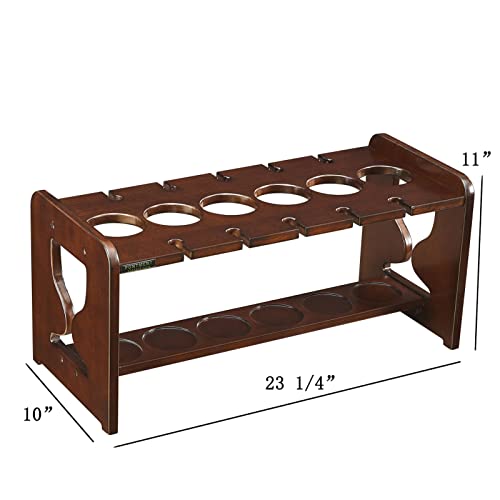 Wine Racks With Wine Glass Holder. 6 Bottles With 10 Wine Glasses .Wine Organizer Stand Storage Holder.Solid Wood Wine Racks Countertop,FreeStanding Wine BarRack For Home Kitchen/Dining Room.