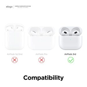 elago Floppy Disk Case Compatible with AirPods 3rd Generation Case - Compatible with AirPods 3 Case Cover, Carabiner Included, Shock Resistant, Full Protection, Supports Wireless Charging (Dark Grey)