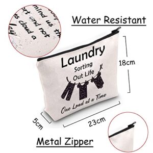 JXGZSO Funny Quote Saying Gift Sorting Out Life One Load At A Time Toiletry Travel Bag Laundry Lover Gift Laundry Organizer