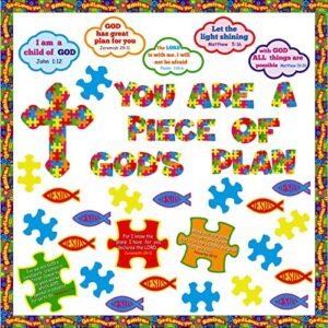 58 pcs back to school bulletin board set christian bulletin board sunday school decorations gods poster kids classroom decorations bible verse classroom cutouts for preschool elementary middle school