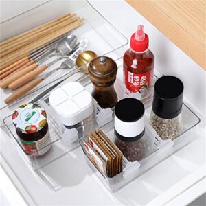 4Pcs Refrigerator Organizer Divider Adjustable Plastic Fridge Storage Partition Board Kitchen Space Saving Division Tools