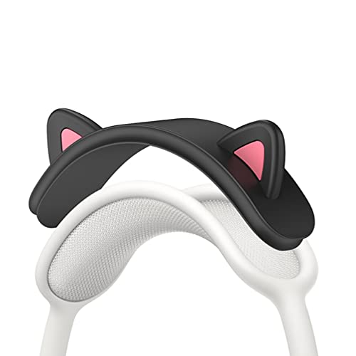 EXCEART Headphone Headband Covers Cat Ear Headset Headband Protector Silicone Headband Cushions Compatible for AirPods Max ( Black )