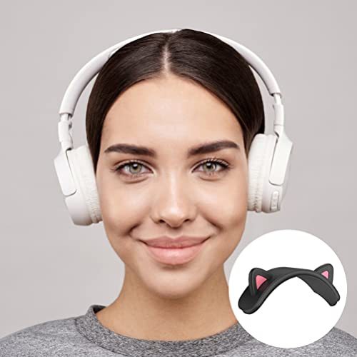 EXCEART Headphone Headband Covers Cat Ear Headset Headband Protector Silicone Headband Cushions Compatible for AirPods Max ( Black )