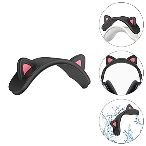 EXCEART Headphone Headband Covers Cat Ear Headset Headband Protector Silicone Headband Cushions Compatible for AirPods Max ( Black )