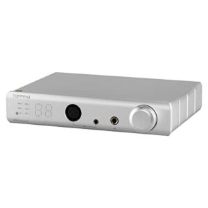 topping a90 discrete fully discrete balanced headphone amp nfca 4-pin-xlr 4.4 balanced 6.35mm se output pre-amplifier 2 * 9800mw 2 gain settings headphone amp headphone amplifier(silver)