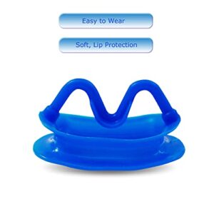 2PCS Silicone Teeth Mouth Opener, Dental Cheek Retractor for Teeth Whitening, 134℃ Autoclave Reusable Intraoral Lip Retractor (Blue)