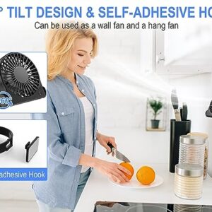 PELANZENHAU Small Table Fan - USB Powered Mini Desk Fan with 3 Powerful Speed & 360° Collapsible, Portable Little Cooling Fan Folding and Tilt Design for Travel Dorm RV Office Camping Bedroom