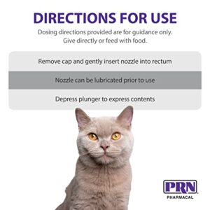 PRN Pharmacal PetEma - Disposable Single Use Enema for Cats - Rectally Administered Gel Containing Lubricant, Laxative & Stool Softener - with Glycerin & Sorbic Acid - 6 mL Syringe - 3 Pcs