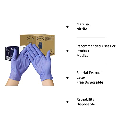 Nitrile Gloves Large 1000 Case Gloves Disposable Latex Free Powder Free, Medical Exam Gloves,Bulk Household,Grade 4 Mil