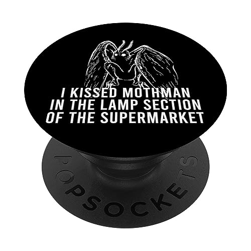 Mothman Cryptid I Kissed Mothman In The Lamp Section PopSockets Standard PopGrip